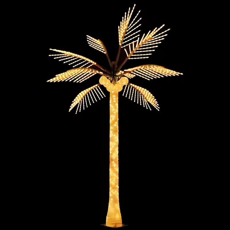 2.5m (8.2FT) LED coconut Tree Light IP65 Outdoor for Yard & Villa ...