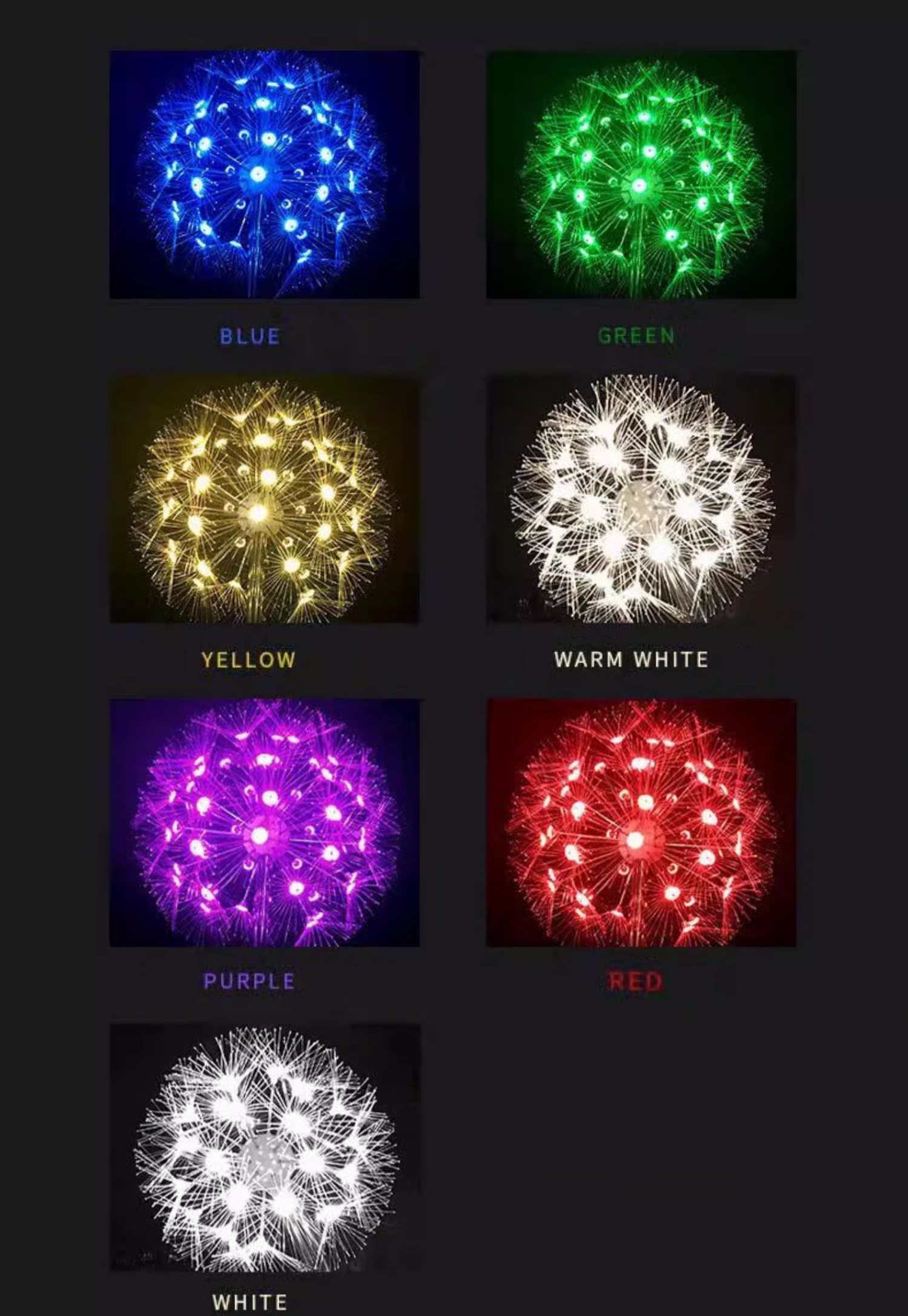 LED dandelion lights High:4m(13ft) – Green tree lights