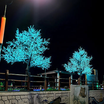 LED High simulation Cherry Blossom Tree lights Outdoor lighted trees,H ...