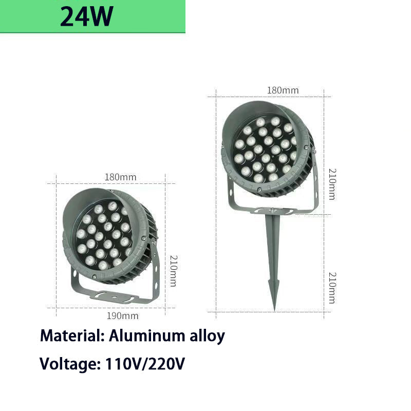DC 12V 24V Outdoor waterproof aluminum LED landscape light 24w LED flo ...