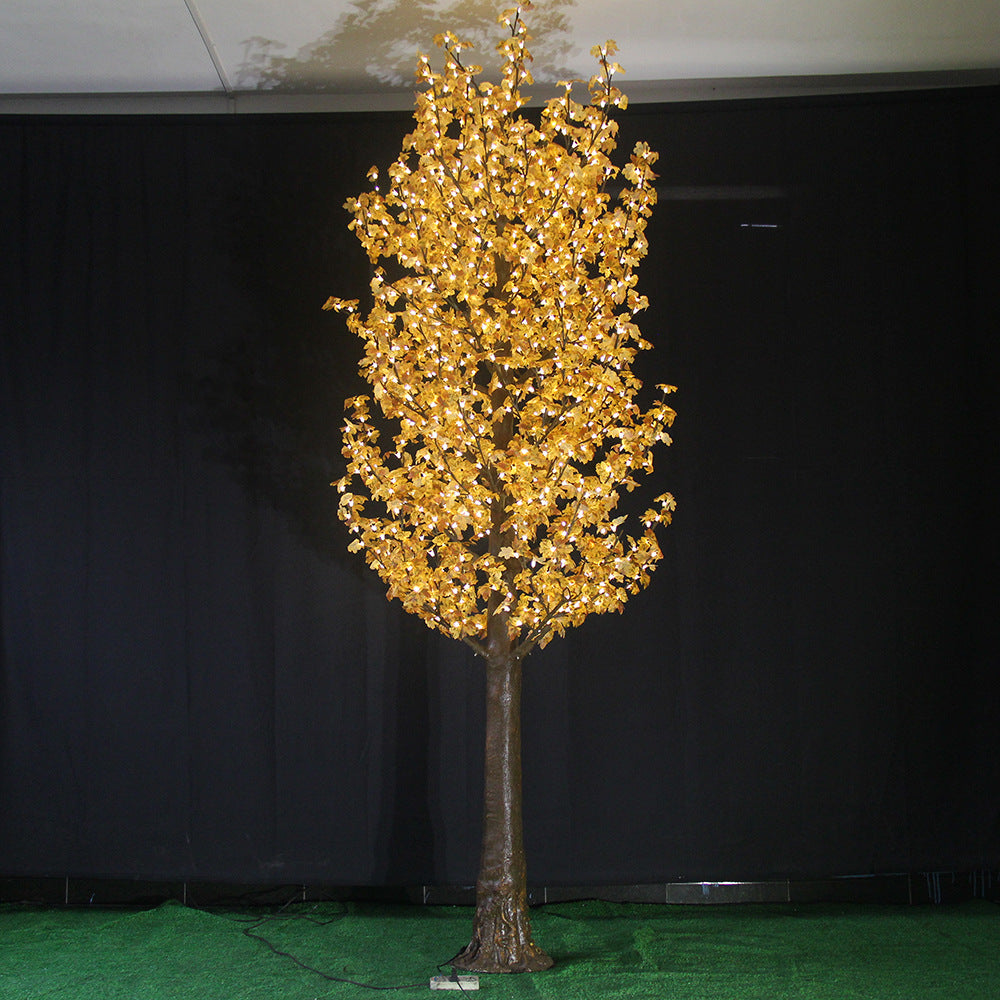 LED artificial Tree lights Simulated maple Tree erect Outdoor lighted ...