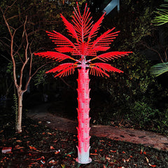 16 leaf RGB simulation palm tree lamp remote control color change High ...