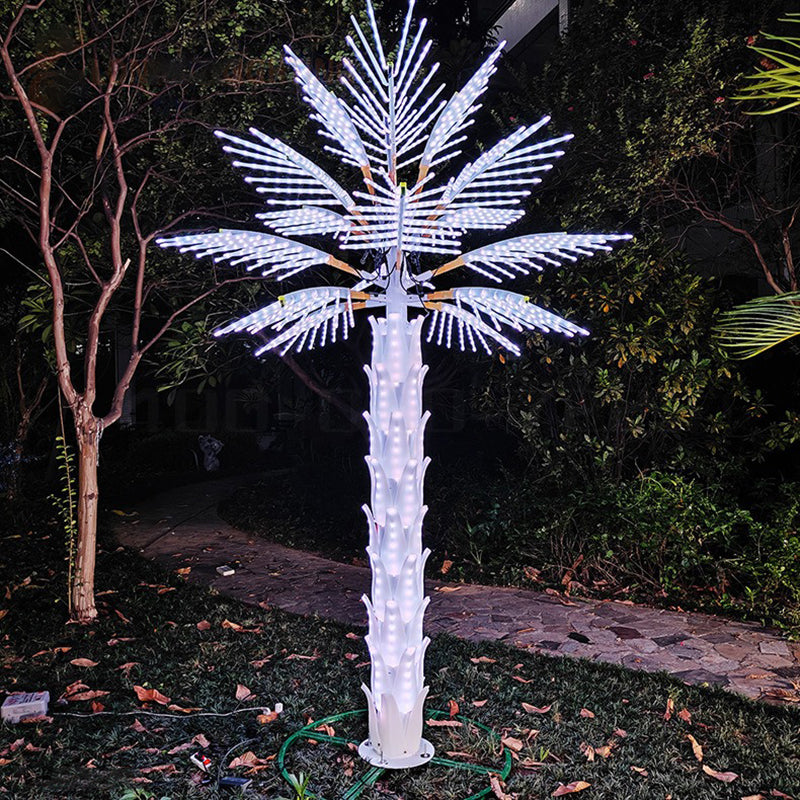 16 leaf RGB simulation palm tree lamp remote control color change High ...